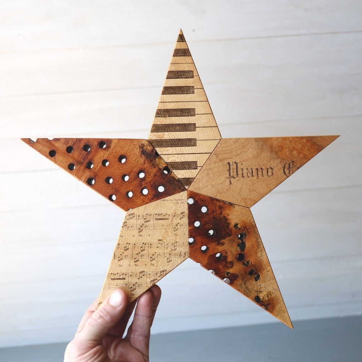 Engraved Piano Stars - Dennehey Design Co. – Eclectic Treasures