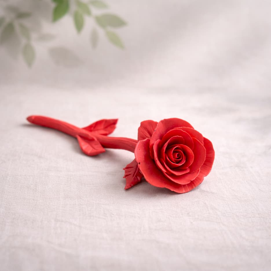 Timeless Love Red Rose Handmade Porcelain - Cori Ceramics – Eclectic ...